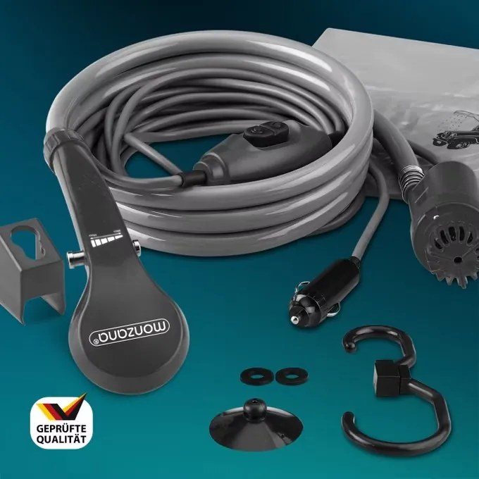 Kempingová přenosná sprcha na 12V, antracit 109609