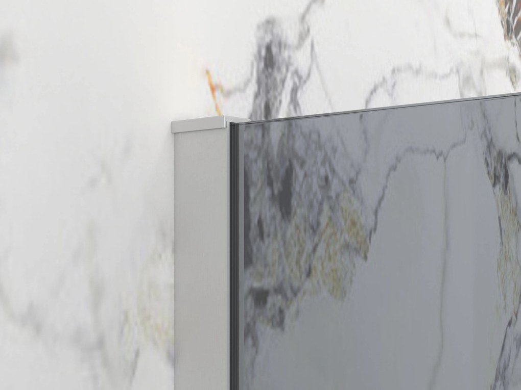 Erga Paris, sprchová zástěna Walk-In 80x200 cm, 8mm šedé sklo, broušená ocel, ERG-V02-PARIS-080x200-GR-BS