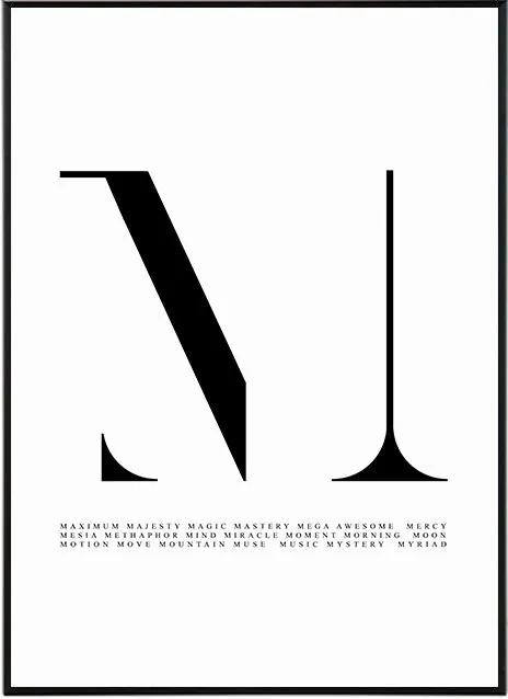 Typography M Obraz