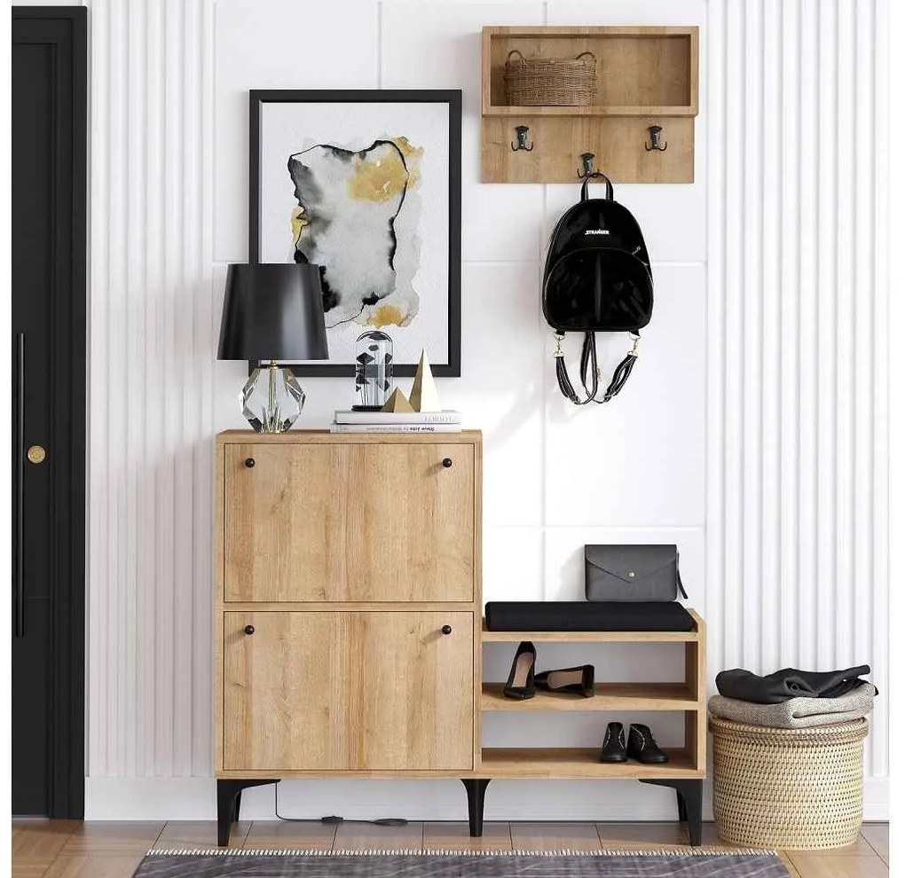 Designová předsíňová sestava Dacey vzor dub
