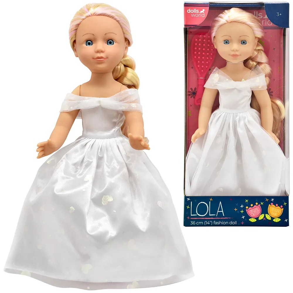 Dolls World - Módní panenka Lola WHITE - 36 cm