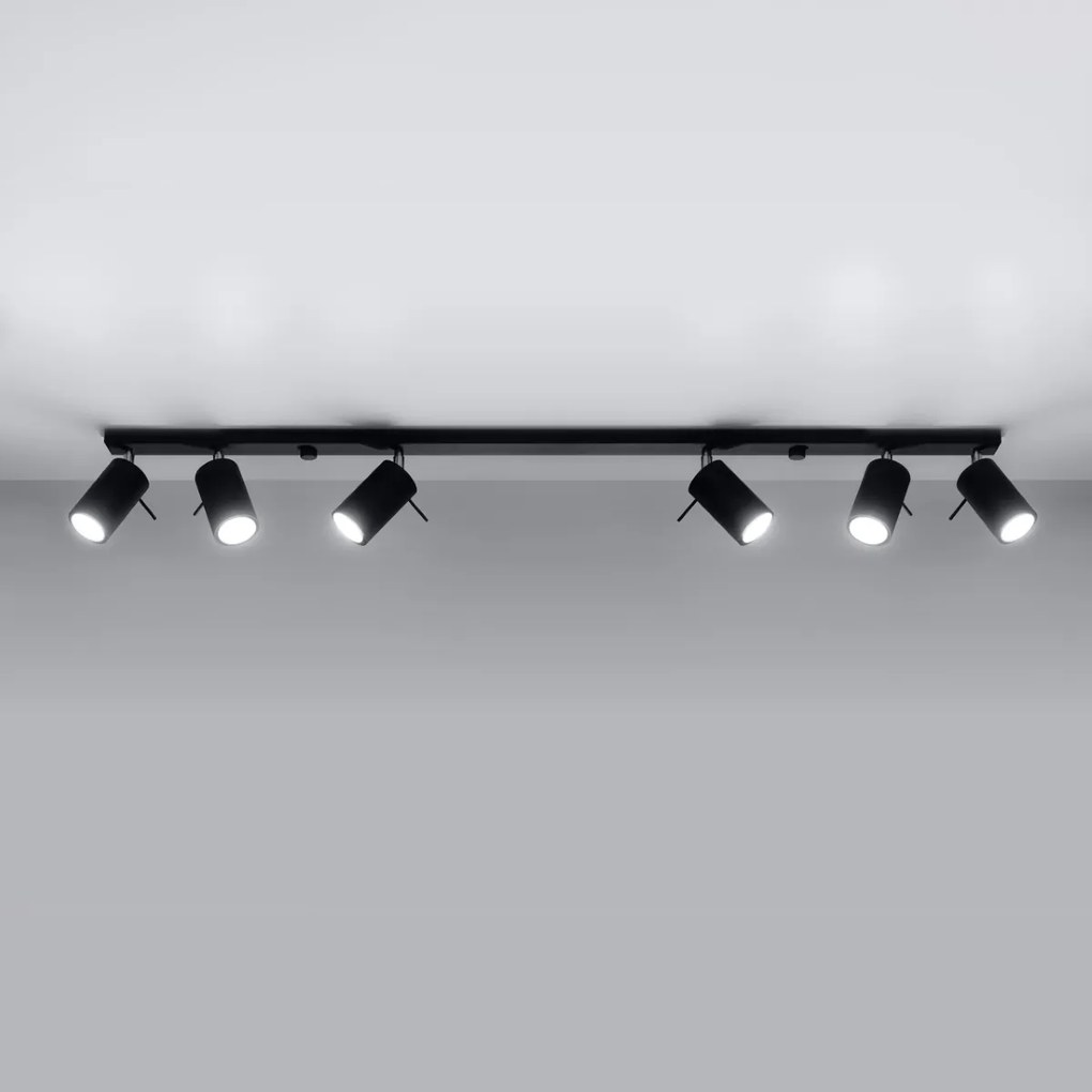 Sollux Lighting Stropní svítidlo RING 6L černé