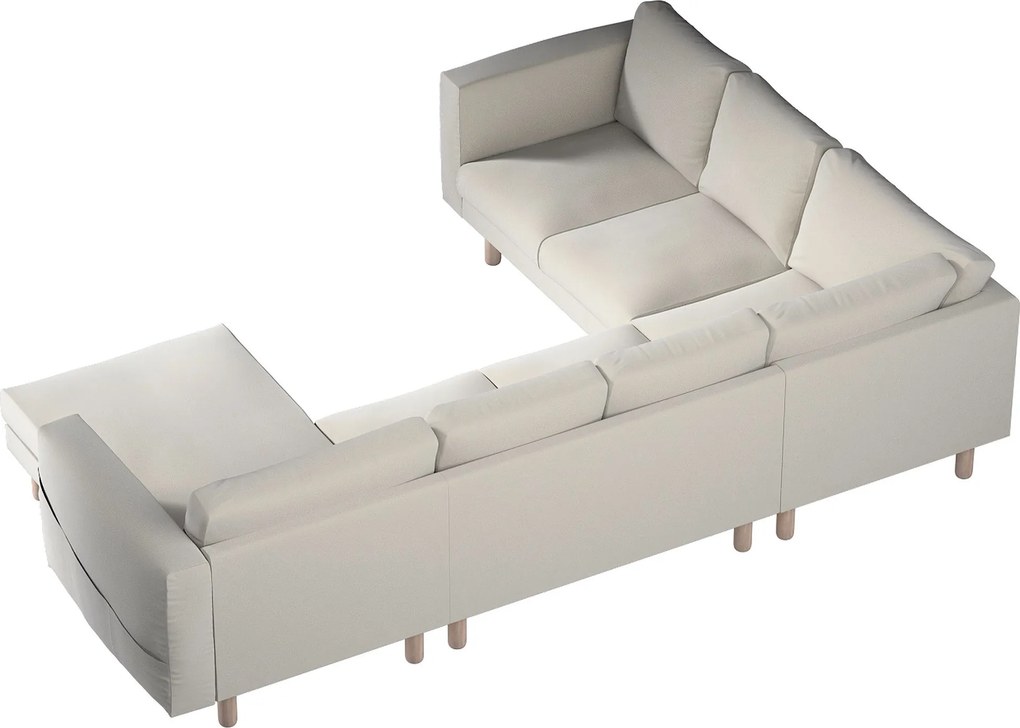 Potah na pohovku IKEA Norsborg rohová, 5-místná se šezlongem barva šedá látka sametová