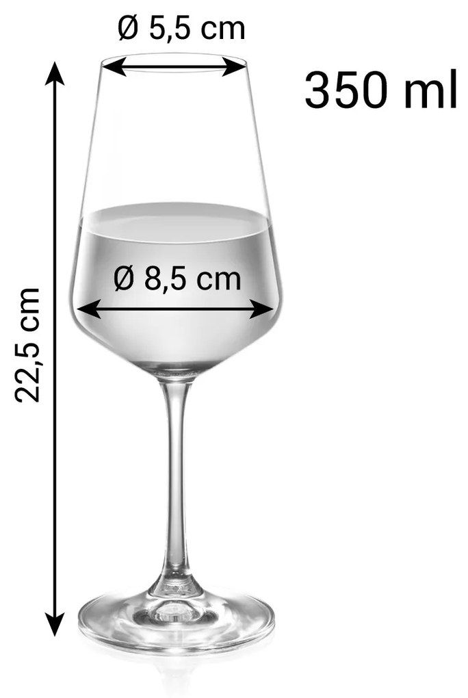 TESCOMA Sklenice na bílé víno GIORGIO 350 ml, 6 ks