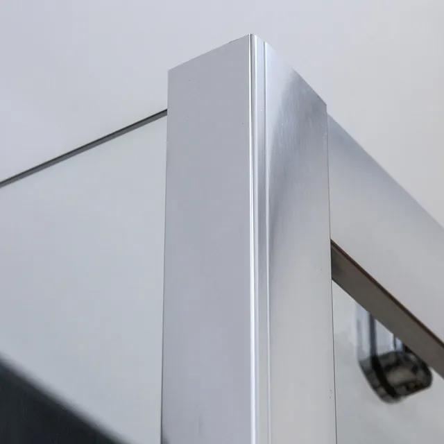 Roltechnik Outlet Posuvné sprchové dveře OBD2 s pevnou stěnou OBB Varianta: šířka dveří: 120 cm, šířka pevné stěny: 80 cm - (OBD2-120_OBB-80), Barva profilů a typ výplně: profily: brillant, výplň: transparent