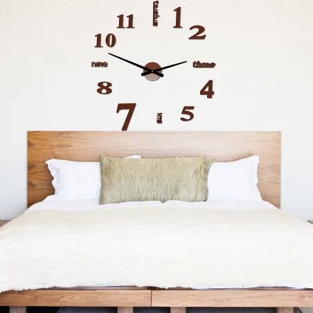 Moderní nalepovací nástěnné hodiny DIY | SENTOP 12P015 BEZ PENA BEZ PLECHU
