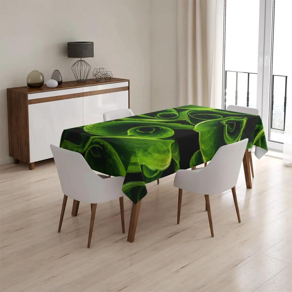 Sablio Ubrus Zelené listy - 145x240 cm