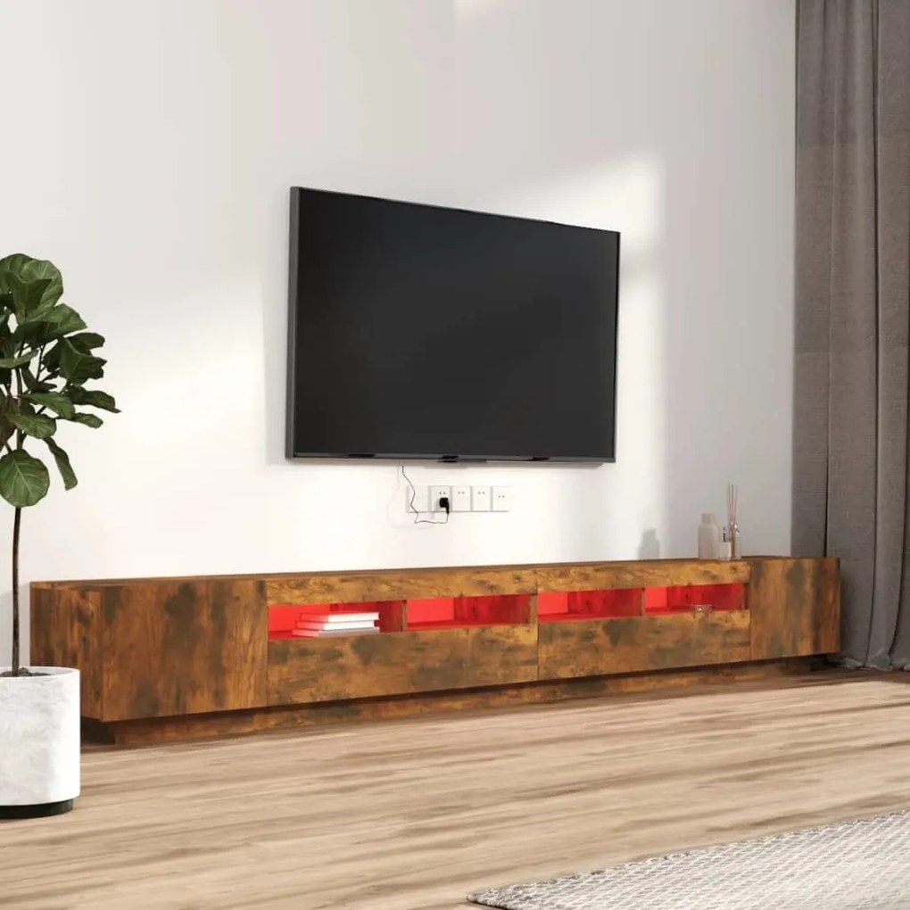 vidaXL TV skříňka s LED osvětlením 300x35x40 cm [3120178] Barva: dub sonoma