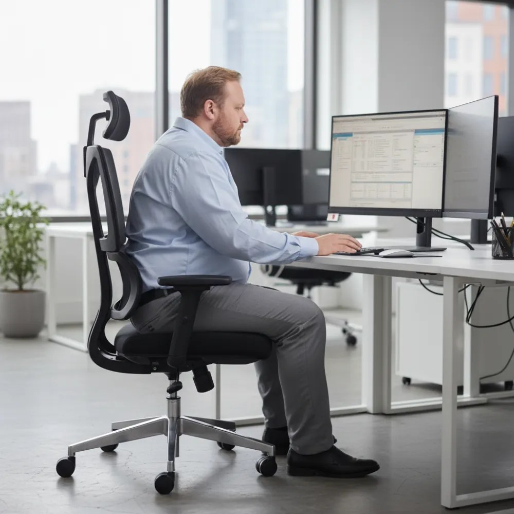 Kancelářská ergonomická židle Neoseat CALVANI XL — černá, nosnost 150 kg