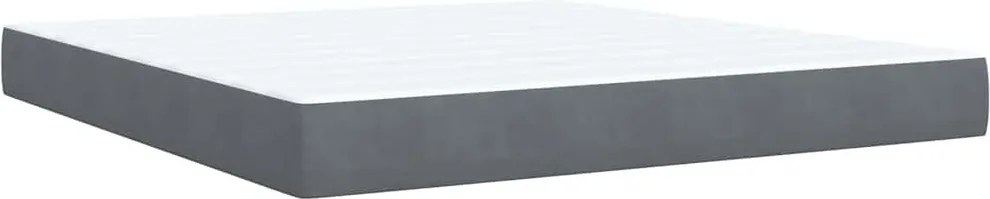 Box spring postel s matrací tmavě šedá 180x200 cm samet 3287807