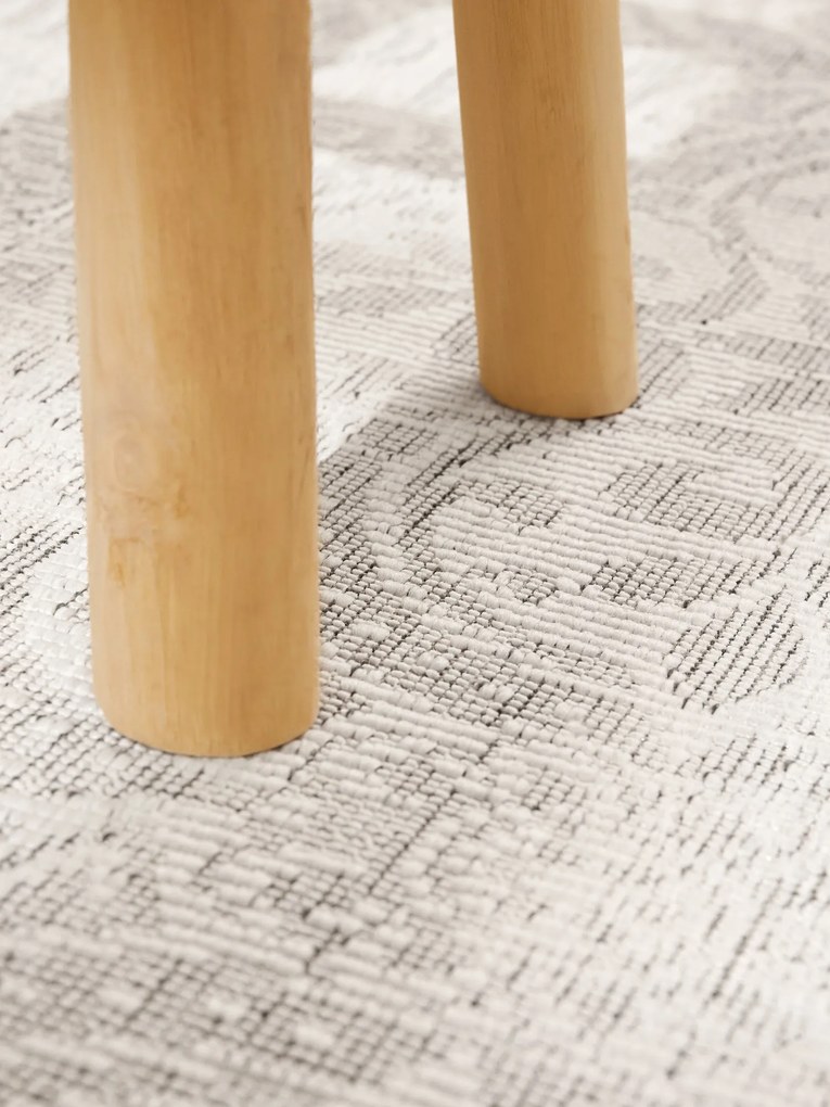 NORTHRUGS, Kusový koberec Duet Rosel 106251 White/Gray - na ven i na doma, 120x170, šedá, chodba / předsíň