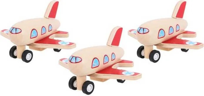 Dřevěné natahovací letadlo AIRPLANE 1 ks