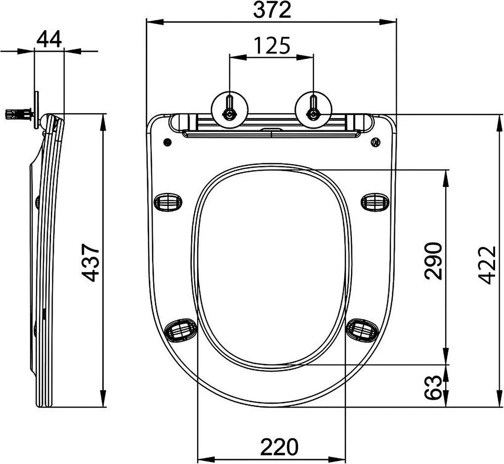 Sapho Sapho, PACO WC sedátko, SLIM Soft Close, Easy Take, bílá, PCS1012