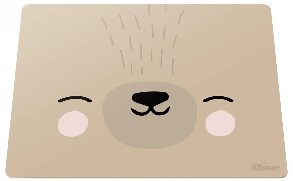EEF lillemor Silikonové prostírání Circus Bear, béžová barva, hnědá barva