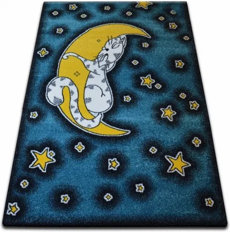 Makro Abra  Dětský kusový koberec KIDS C414 Kočka modrý 240 x 330