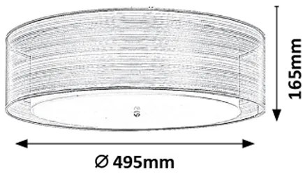 RABALUX Stropní svítidlo ANASTASIA, 3xE14, 25W, 50cm, kulaté 002634