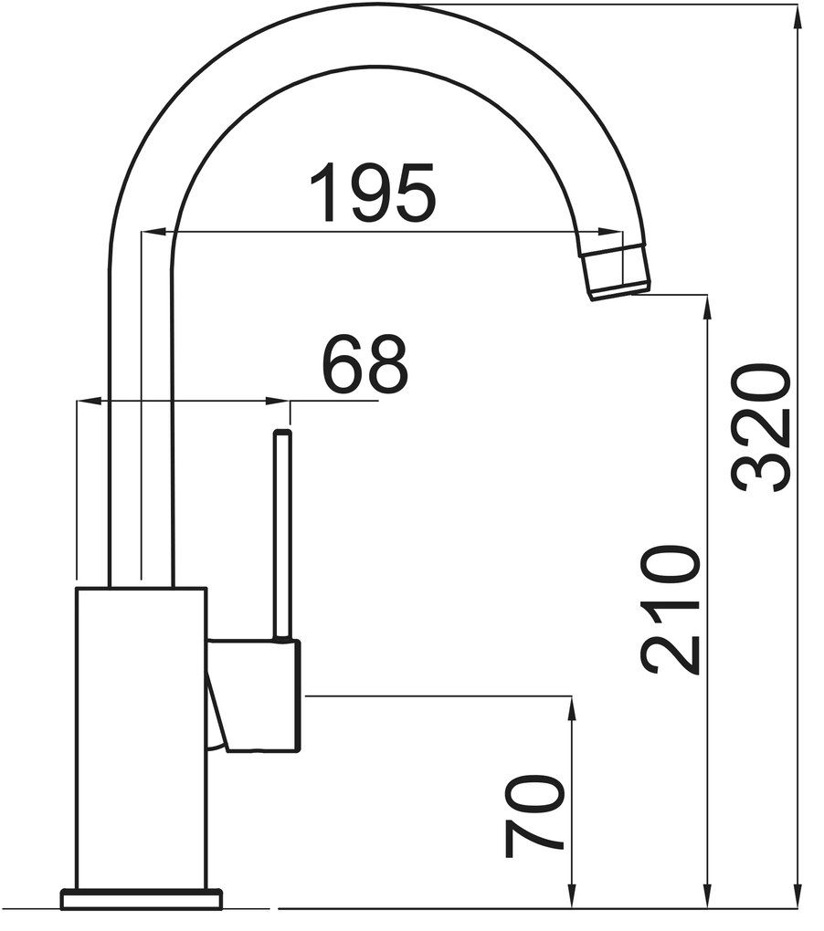 Sinks VITALIA 74 Metalblack SFTVIGR74