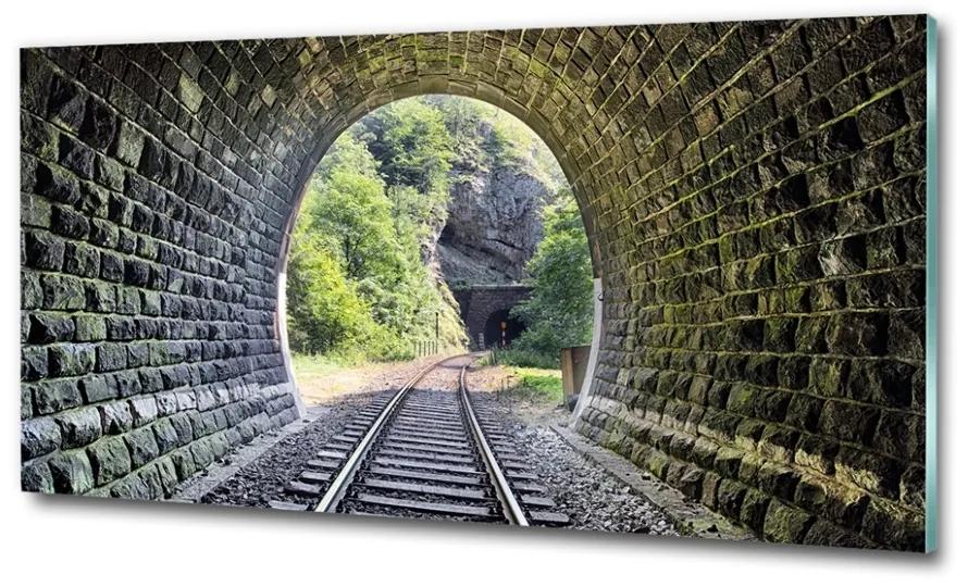 Wallmuralia Moderní skleněný obraz z fotografie Železniční tunel 100x50
