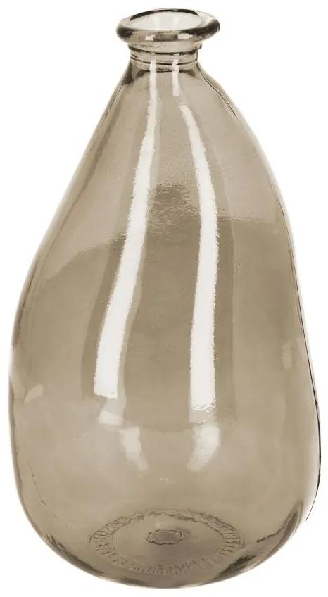 OnaDnes -20% Hnědá skleněná váza Kave Home Brenna 36 cm