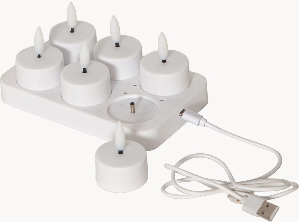 Sada LED svíček Flame Charge, 6 dílů