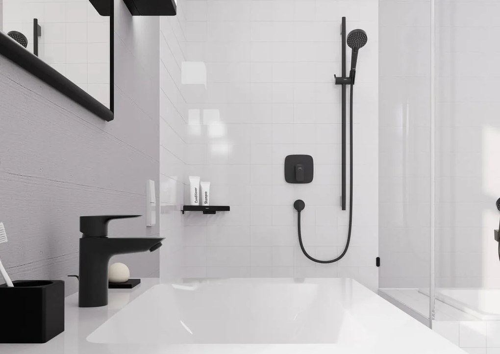 Hansgrohe Logis, sprchová baterie pod omítku, černá matná, HAN-71605670