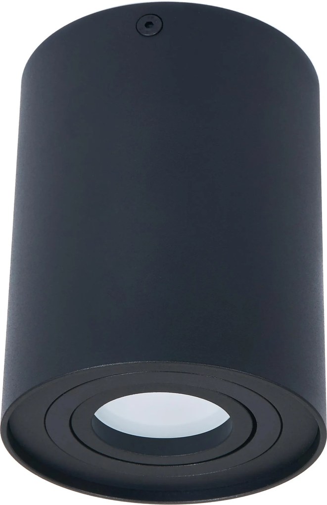 BERGE Podhledové bodové svítidlo OS100-SS výklopné - kruhové - černá matná + patice GU10