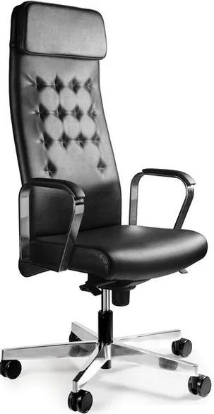 Office360 Kancelářská židle UN-517BL, pravá kůže
