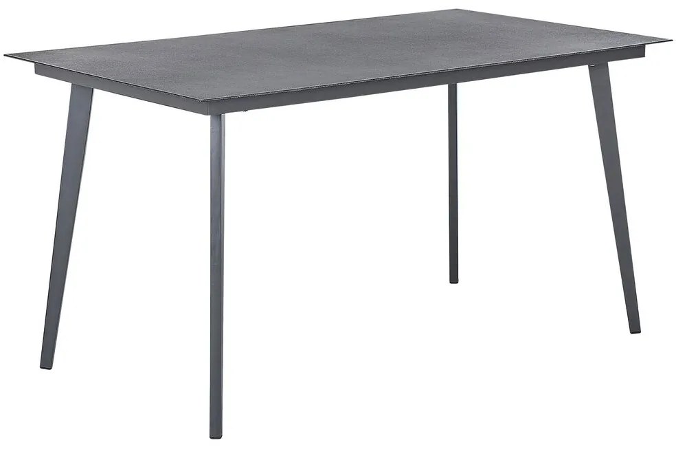 Zahradní stůl hliníkový 140 x 80 cm šedý MILETO Beliani