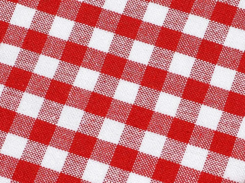 Biante Kuchyňská bavlněná utěrka Olivia OL-008 Červeno-bílá kostka malá
