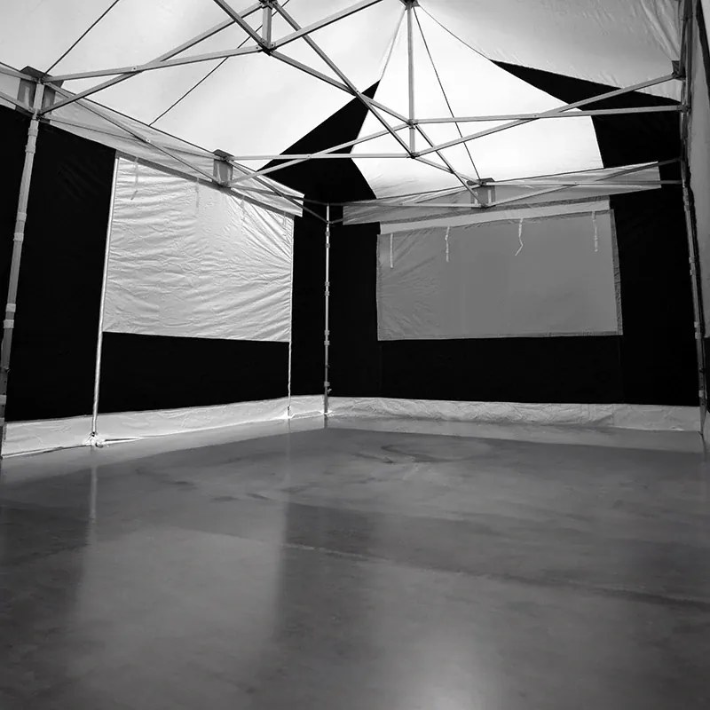 Nůžkový párty stan RedX® PROFI EXTREME 4x12 m (Nůžkový párty stan 4x12 m v naší nejbytelnější hliníkové verzi s možností potisku)