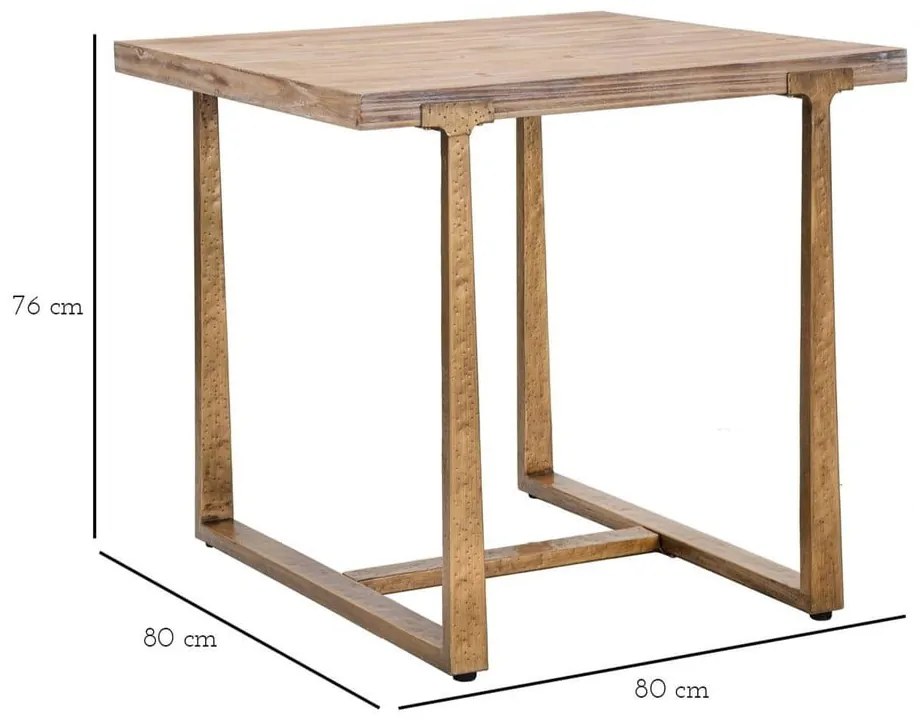 Jídelní stůl v přírodní barvě 80x80 cm Ankara – Mauro Ferretti