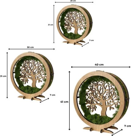LED lampa Strom života – mechová dekorace na stůl I SENTOP LED0574-ORECH-WENGE
