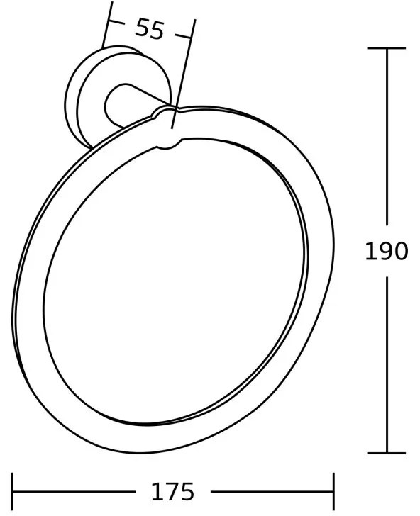 Věšák na ručníky MEXEN TIBER Ring chrom