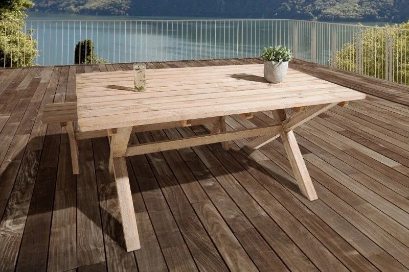 Deflee zahradní stůl RIVER 160-CM masiv akácie ZS38038masivní akáciové dřevo  160 cm x 75 cm x 90 cm