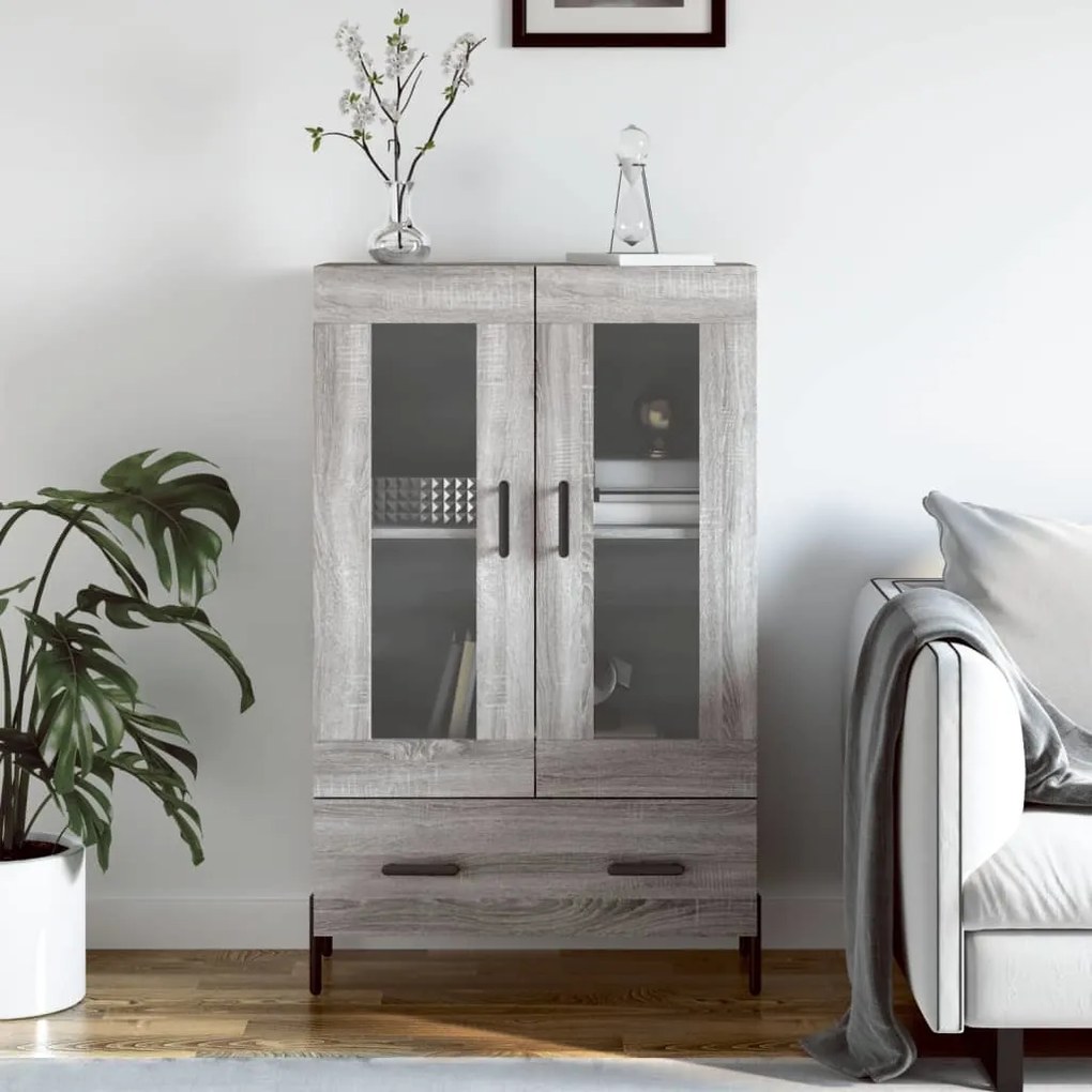 vidaXL Skříň highboard 69,5 x 31 x 115 cm kompozitní dřevo [828308] Barva: kouřový dub