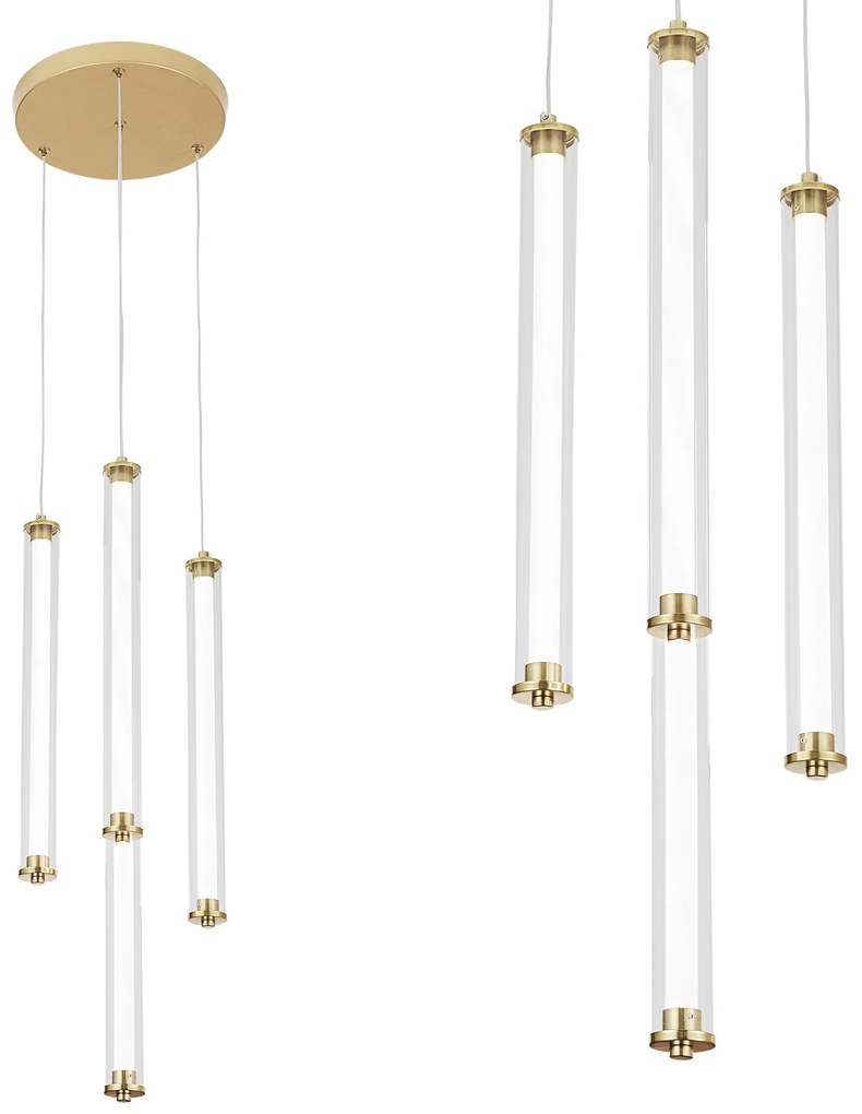 Toolight Moderní LED osvětlení TUBE G024-4CPR zlaté
