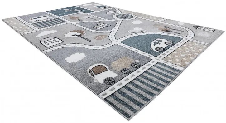 Dywany Łuszczów, Dětský kusový koberec Fun Strade grey, 180x270, šedá, dětský pokoj