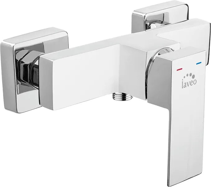 Laveo Kvadrato, sprchová baterie nástěnná h-120, chromová, LAV-BLQ_040D