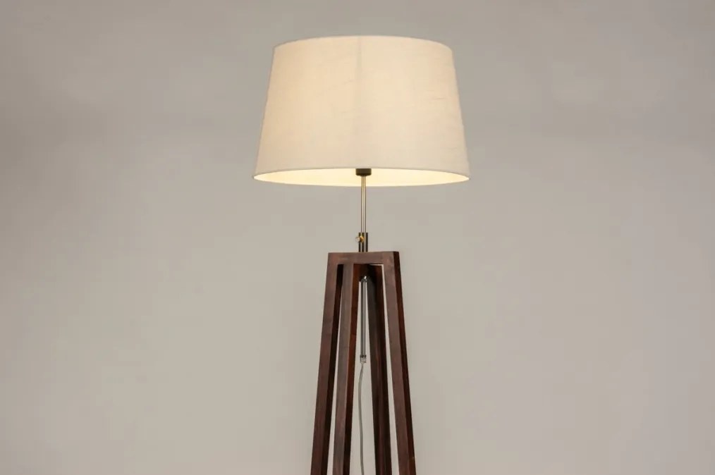 Stojací designová lampa Paola Bianco and Dark Brown