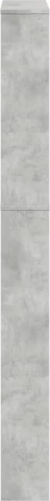 Botník se zrcadlem 5patrový betonově šedý 63 x 17 x 169,5 cm 3228281