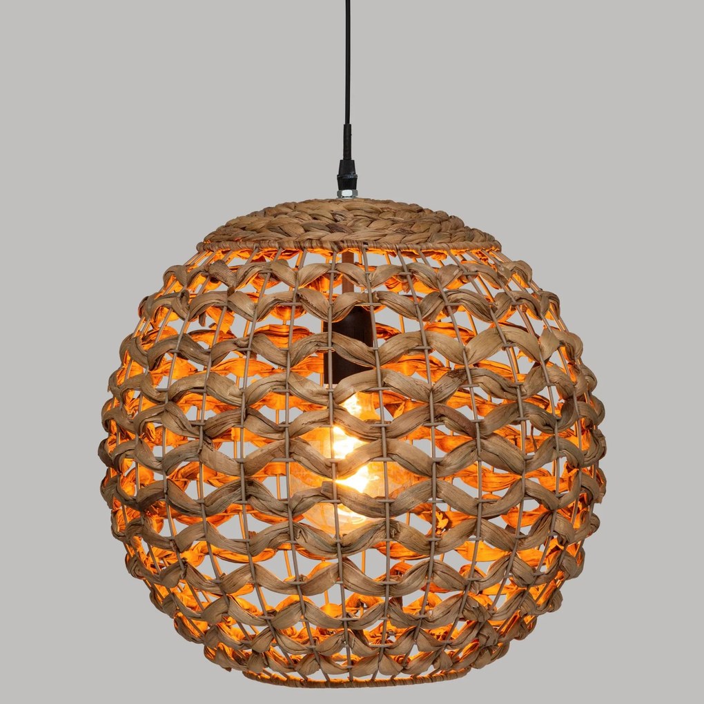 Závěsná lampa SAND se stínidlem z hyacintu, Ø 38 cm