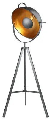 Retro stojací lampa Toma černé