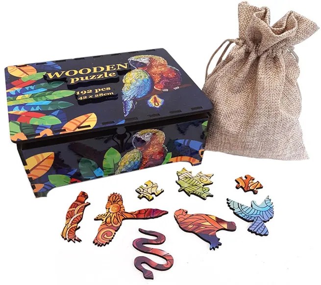 Falixen Puzzle  "Papoušek" VELIKOST: A3