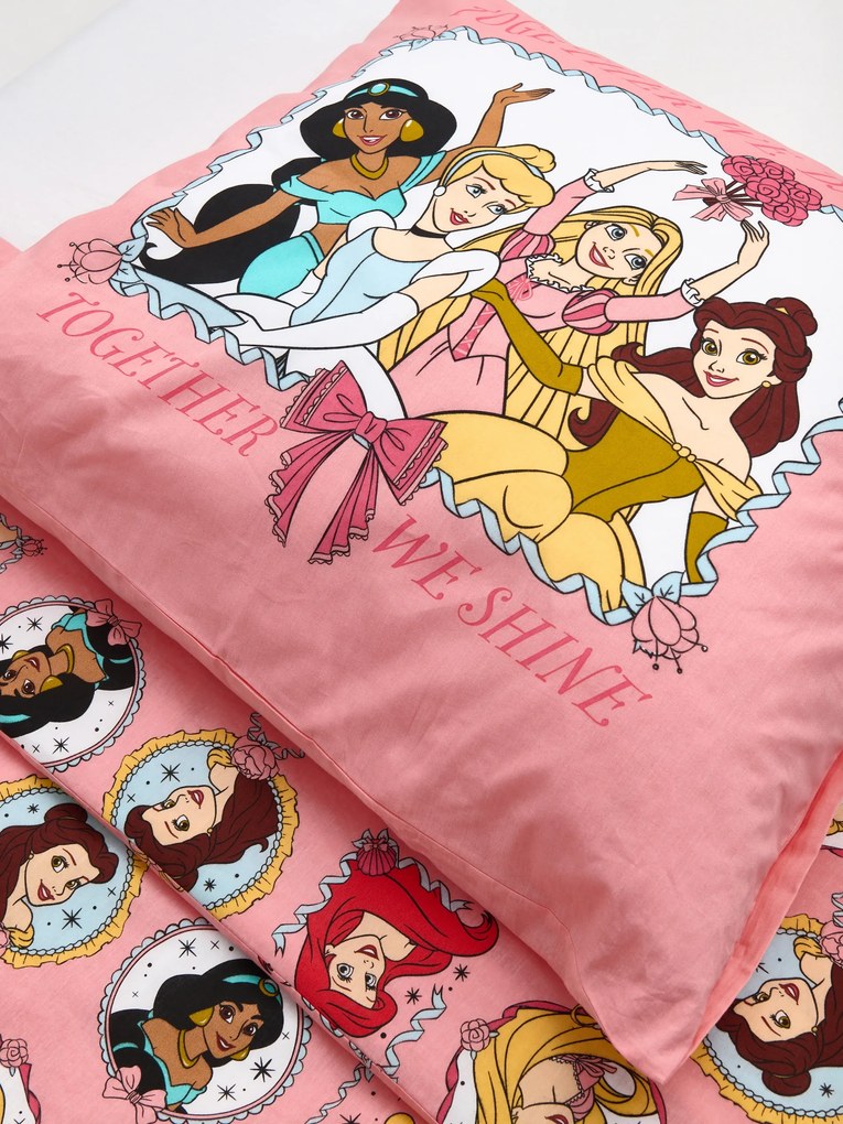 Sinsay - Bavlněná souprava povlečení Disney Princess - růžová