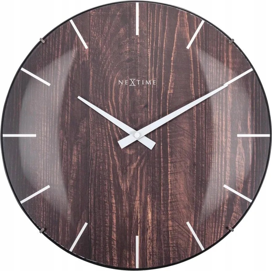 Nástěnné hodiny Edge Wood Dome Nextime