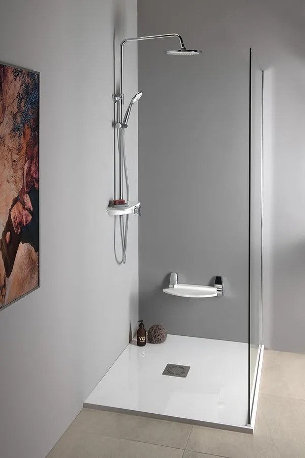 Aqualine Aqualine, MARCO sprchový sloup s pákovou baterií, bílá, SL100