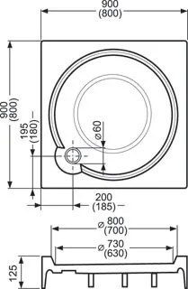 ROLTECHNIK Sprchová vanička ALOHA - P, čtvercová