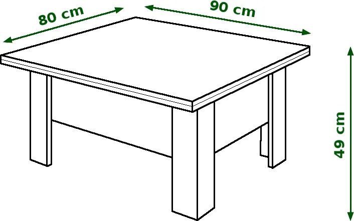 Mazzoni OSLO bílé barvy, rozkládací, zvedací konferenční stůl, stolek