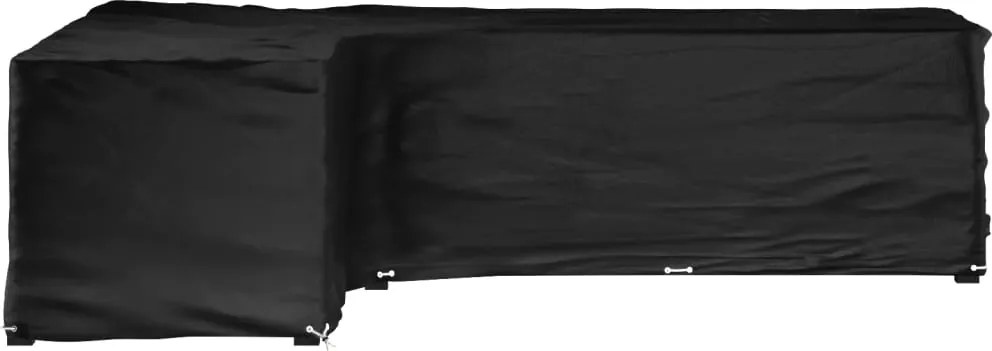 Plachta na zahradní nábytek tvar L 18 oček 220 x 285 x 80 cm 319323