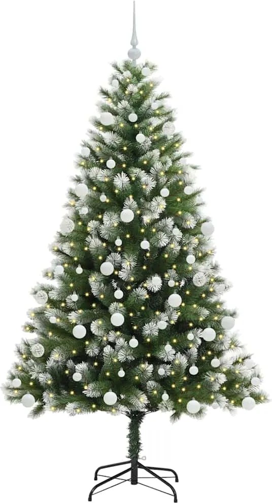 Umělý vánoční stromeček s umělým sněhem 300 LED Teplá bílá 3395445